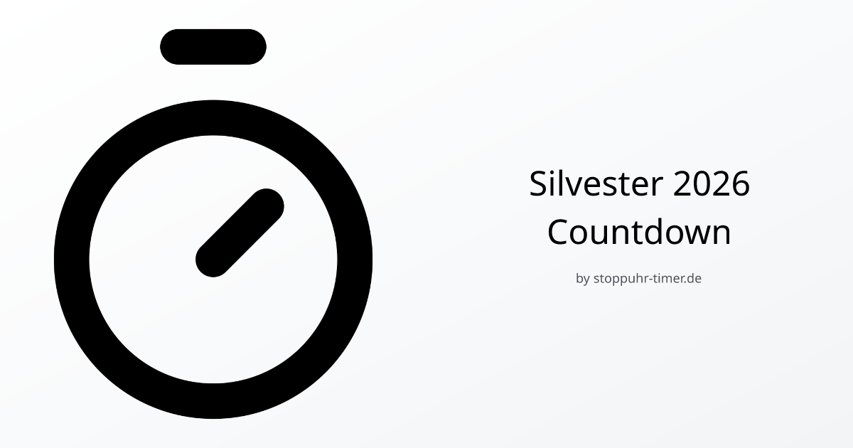 Silvester 2026 Countdown | Stoppuhr-Timer.de